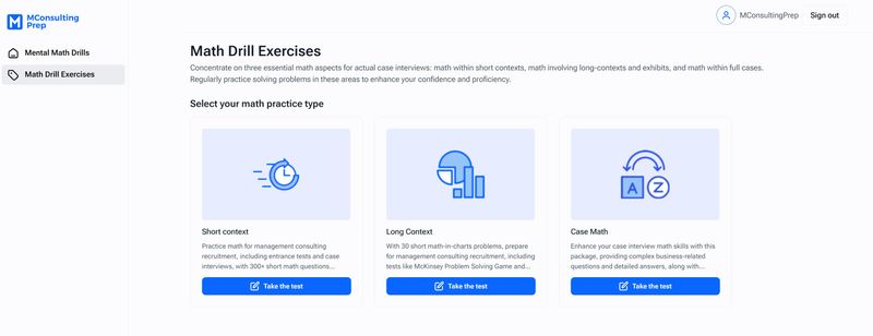 Comprehensive Math Drills | MConsultingPrep